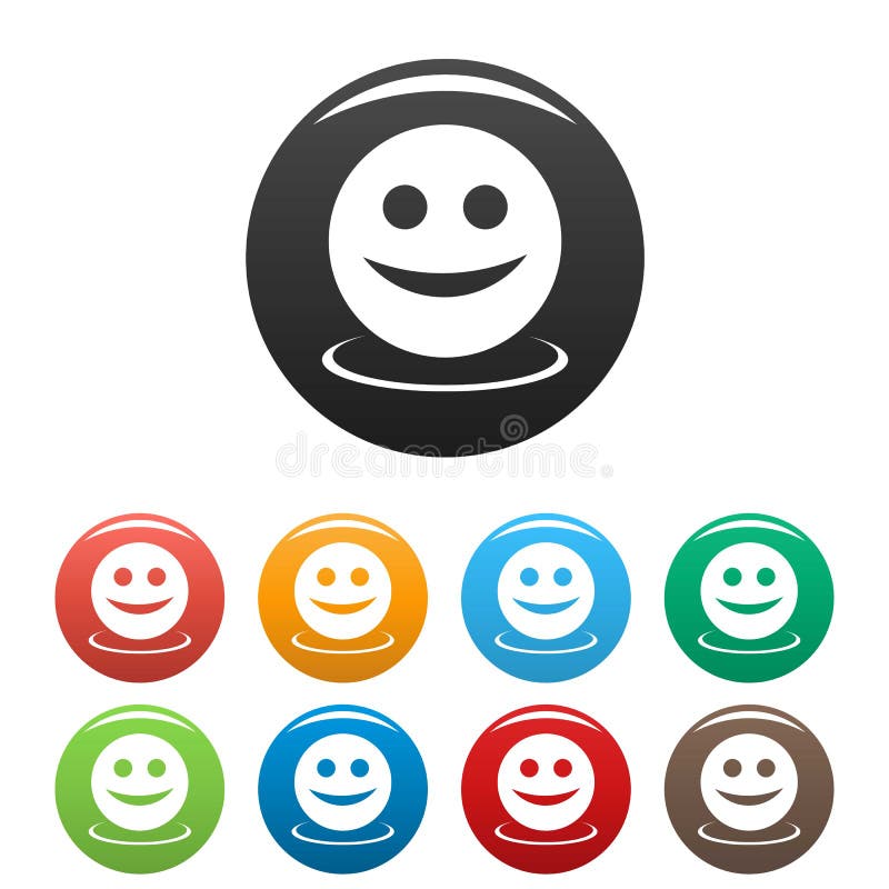 Smile icons set vector stock vector. Illustration of button - 101969008