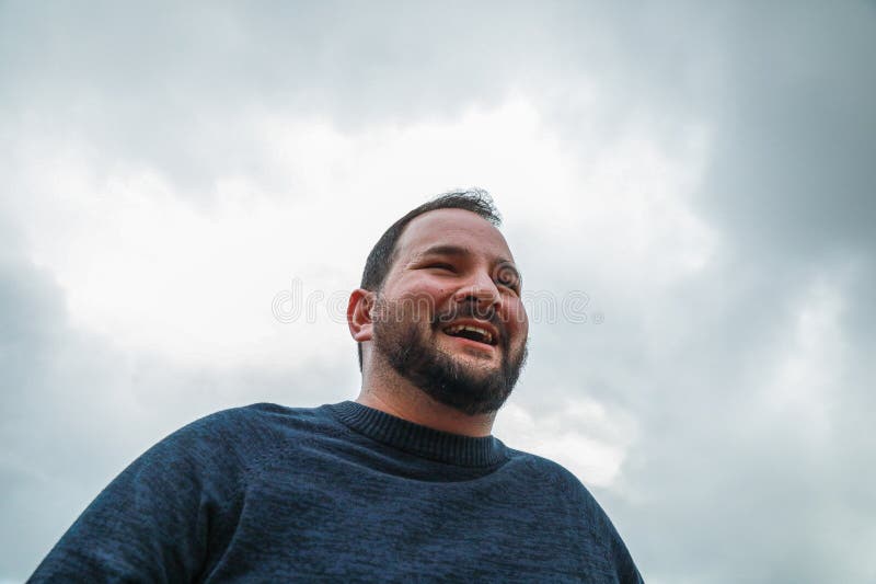 Smile and Joy of a Man in His Little Town Stock Image - Image of ...
