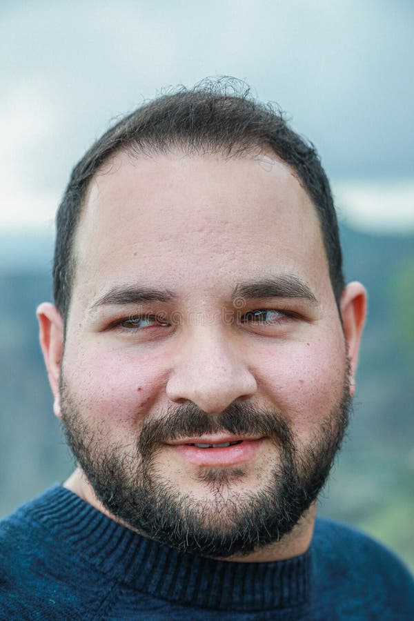 Smile and Joy of a Man in His Little Town Stock Image - Image of peace ...