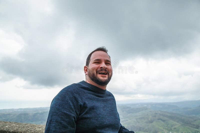 Smile and Joy of a Man in His Little Town Stock Image - Image of ...