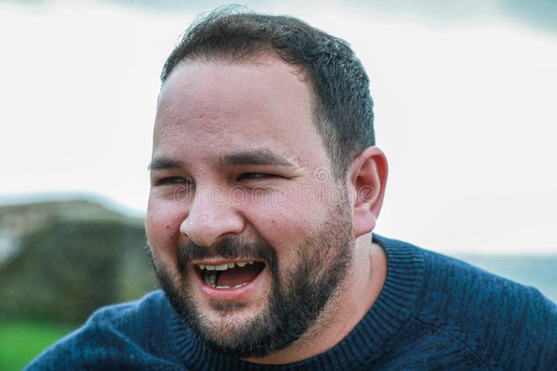 Smile and Joy of a Man in His Little Town Stock Image - Image of ...
