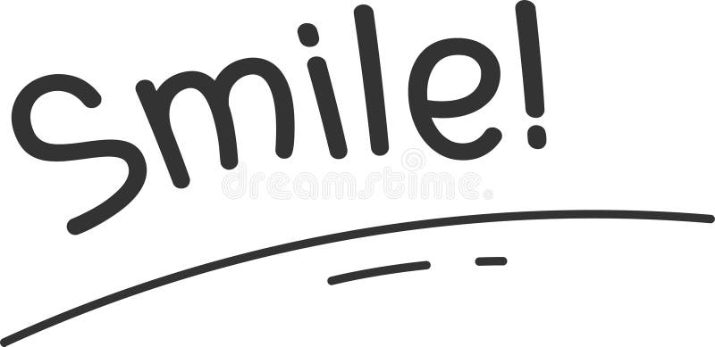 Smile Lettering Doodle stock vector. Illustration of isolated - 283640195