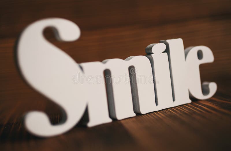 Word, Smile and Motivation Concept - Smile Text on Wooden Background ...