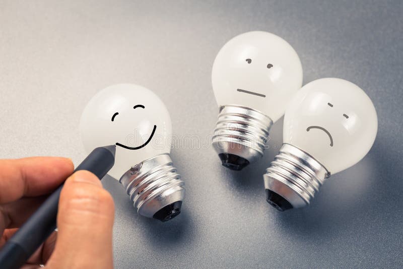 Satisfaction Light Bulb stock image. Image of choice - 92486183