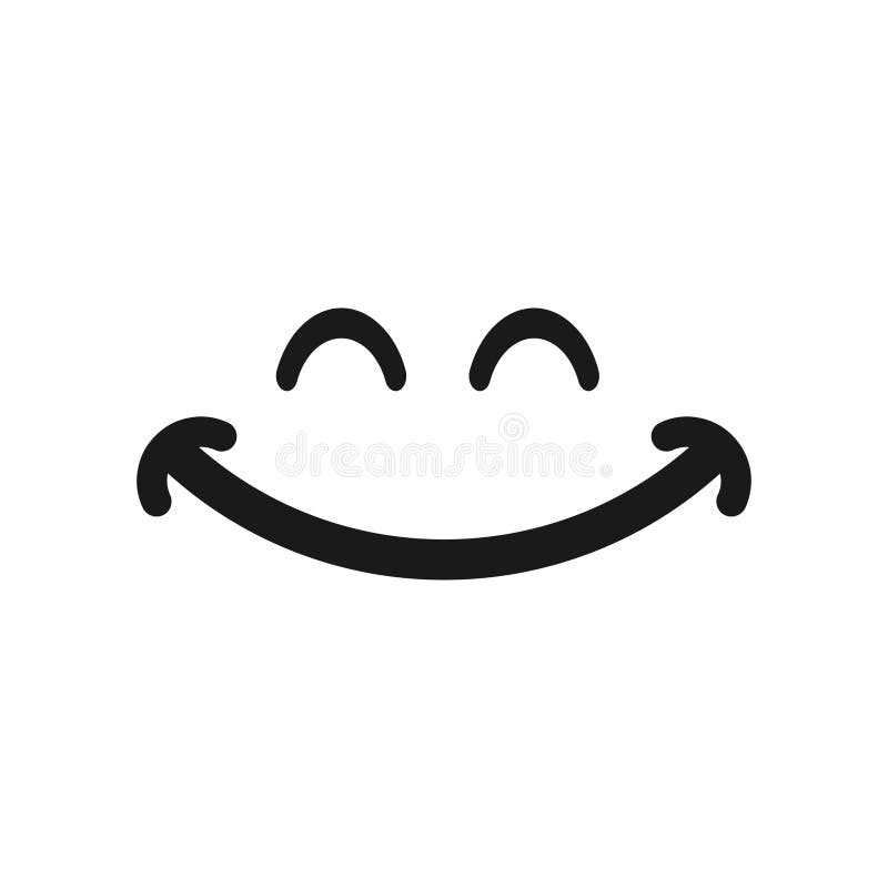 Smile Line Art Element Vector Design Stock Vector - Illustration of ...