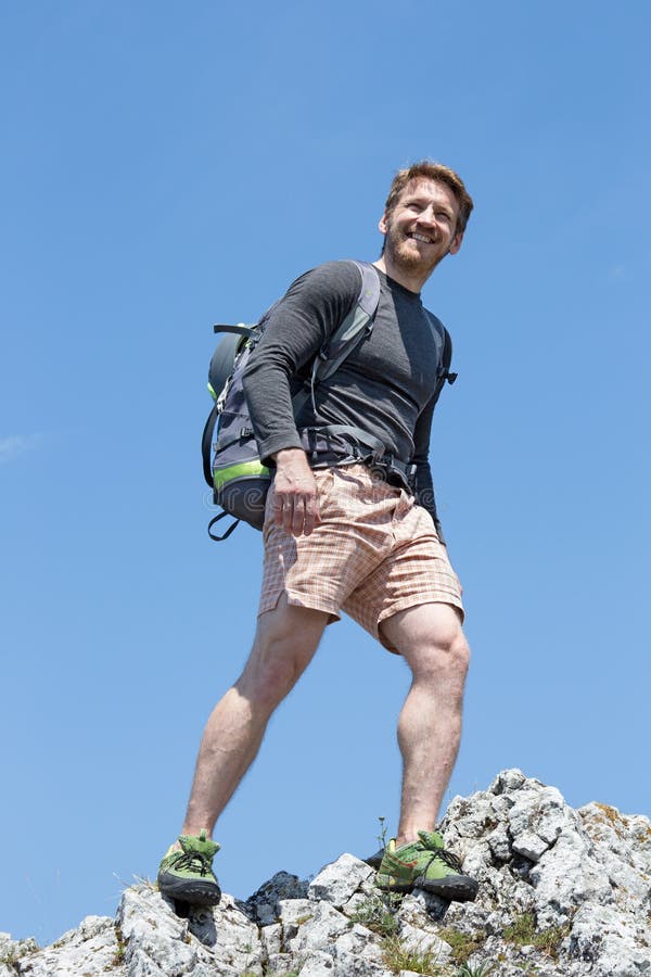 The Smile of Man on Tracking Stock Photo - Image of hard, nature: 58917424