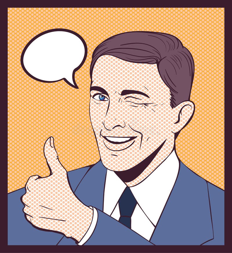 Smile men wink stock illustration. Illustration of smile - 73777289