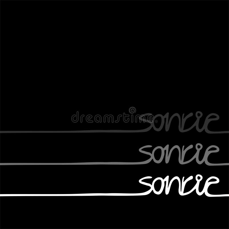 Smile Message in Spanish Language Stock Vector - Illustration of ...