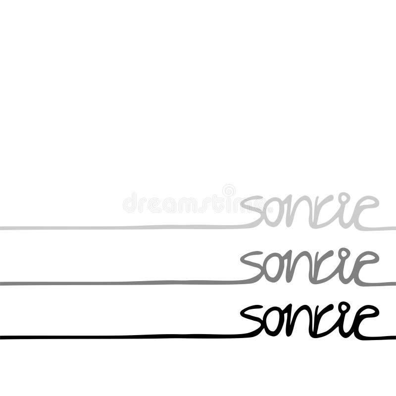 Smile Message in Spanish Language Stock Vector - Illustration of ...