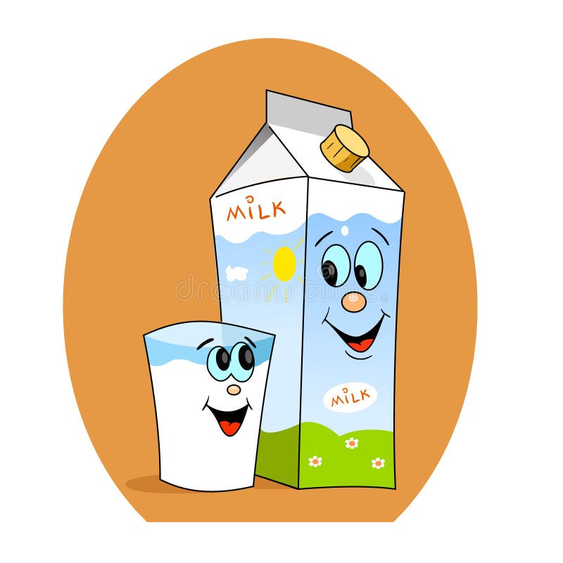 Smile milk stock vector. Illustration of colorful, toon - 40747267