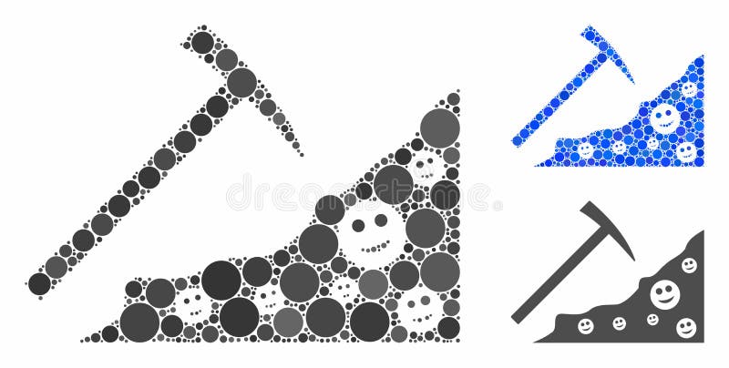 Smile Mining Mosaic Icon of Spheric Items Stock Illustration ...