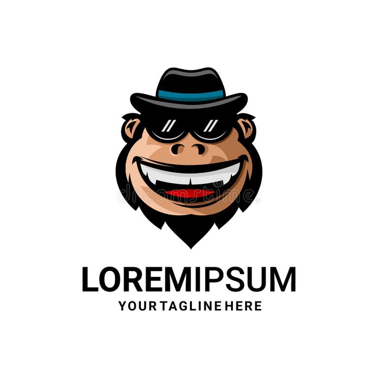 Smile monkey vector stock vector. Illustration of head - 245043875