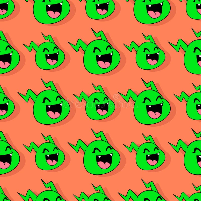 Smile monster stock vector. Illustration of protozoan - 25806254