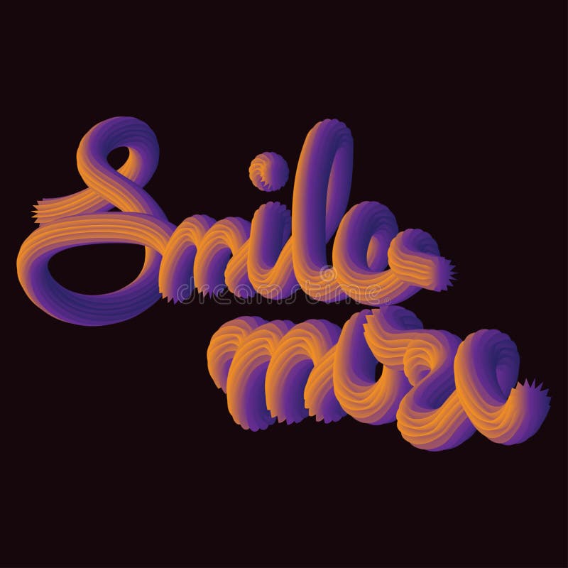Smile more text design stock vector. Illustration of poster - 139297629