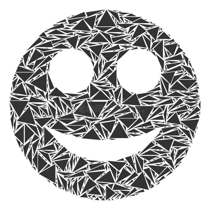 Smile Collage of Triangles stock vector. Illustration of cute - 119925110