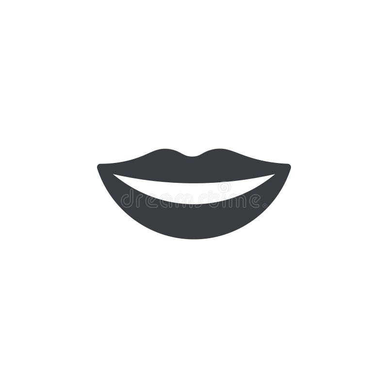 Smile Mouth Icon Simple Vector Symbol Stock Vector - Illustration of ...