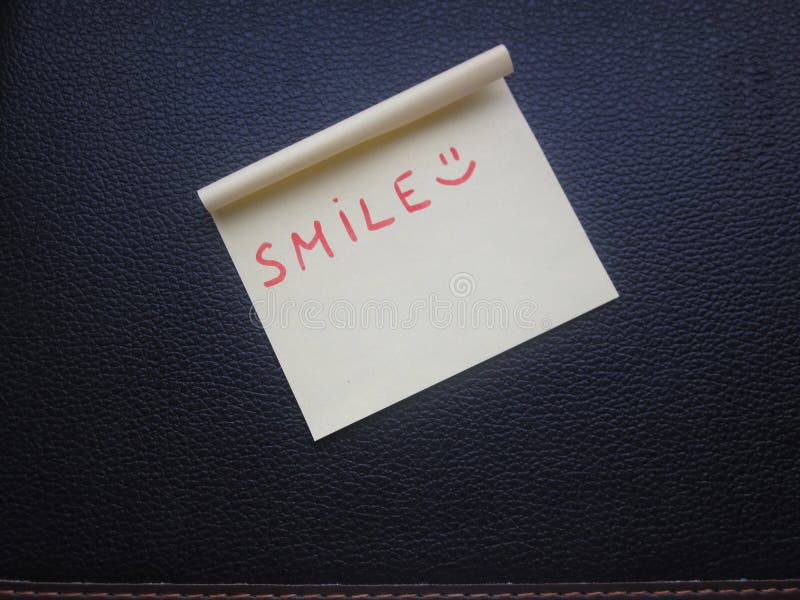 Smile note stock image. Image of smile, note, good, marker - 48936667