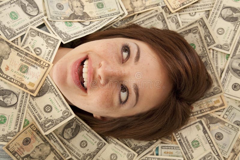 Smile out of money stock image. Image of head, businesswoman - 20983783