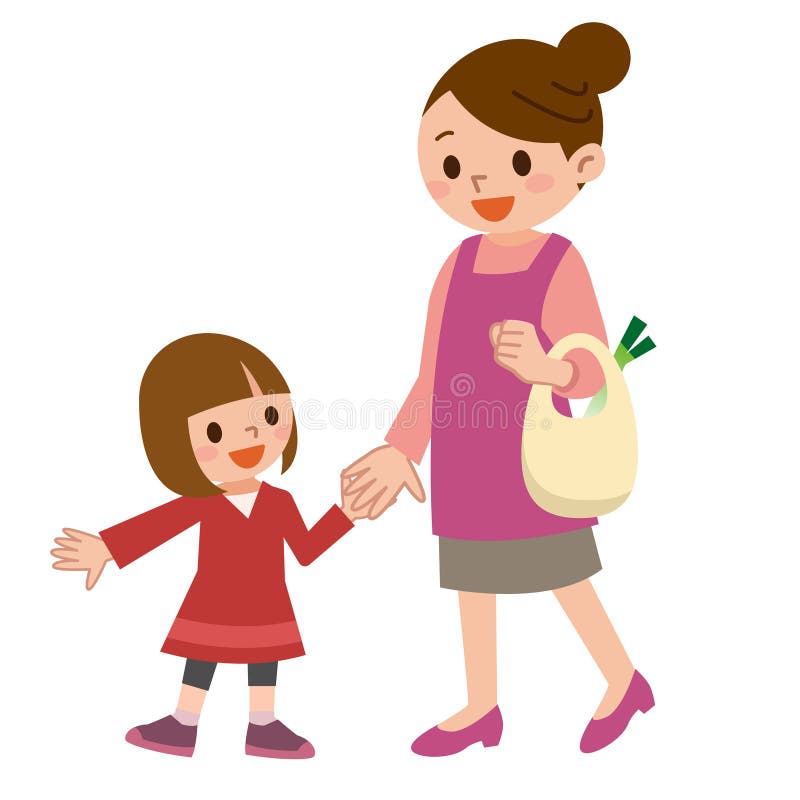 Smile of the Parent and Child are Holding Hands Stock Vector ... Smile of the Parent and Child are Holding Hands Stock Vector ...