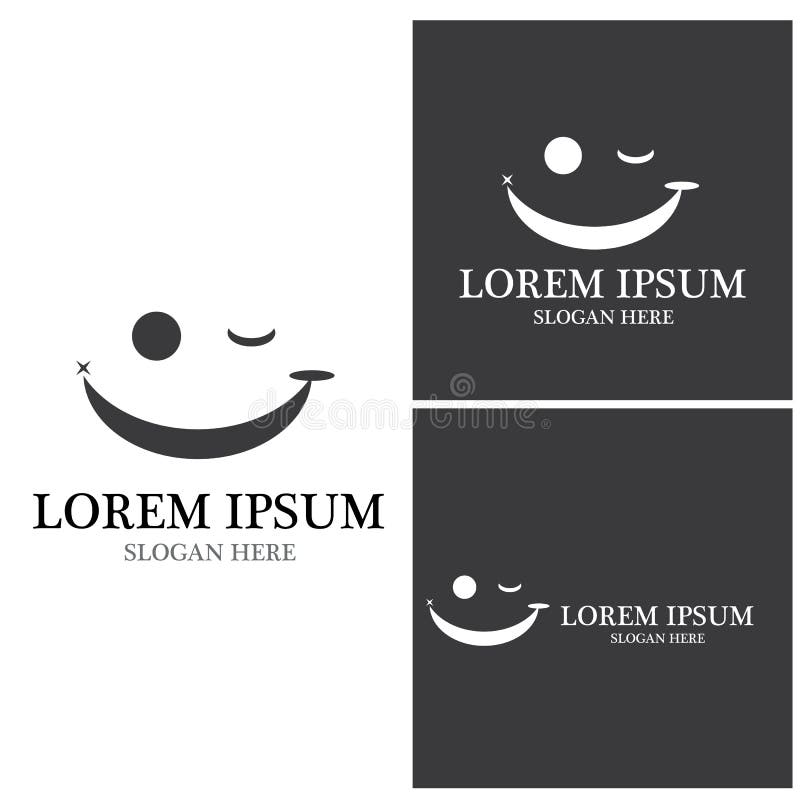Smile People Icon and Symbol Logo Vector Template Stock Illustration ...