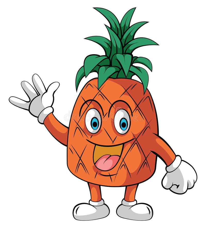 Smile pineapple stock vector. Illustration of background - 47880106