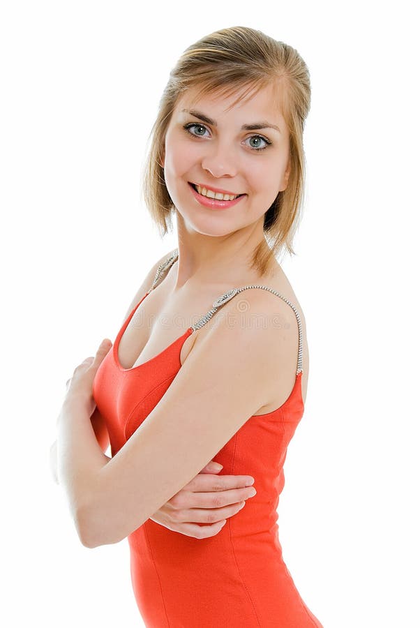 Smile over shoulder stock image. Image of good, expression - 7661085