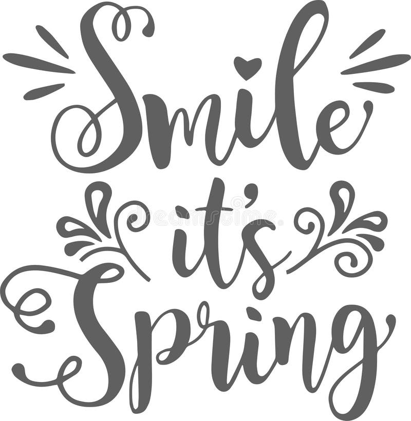 Spring is in the Air. Inspirational Quote about Spring Season, Blue ...