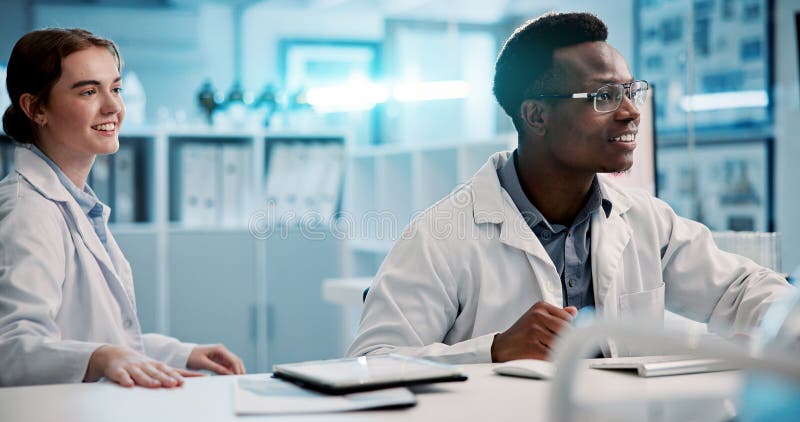 Smile, Science Team and Research in Laboratory for Medical Breakthrough ...