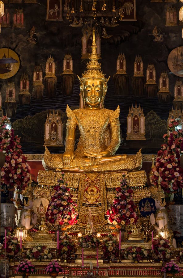 Smile seating buddha stock photo. Image of gold, huge - 60594982