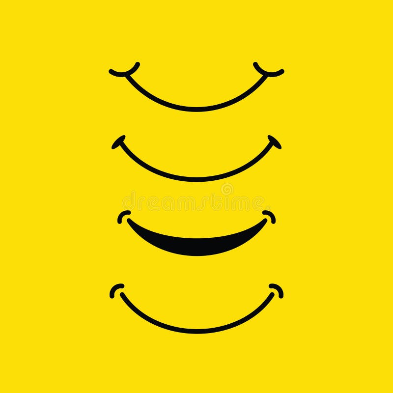 Smile Set Vector Template Design Stock Vector - Illustration of emoji ...