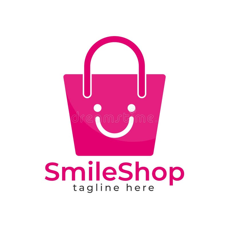 Smile Shop Logo Vector Design Stock Vector - Illustration of logotype ...