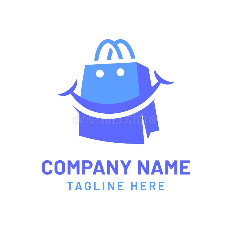 Smile Shopping Bag Logo, Creative and Minimalist Logo Design Template ...
