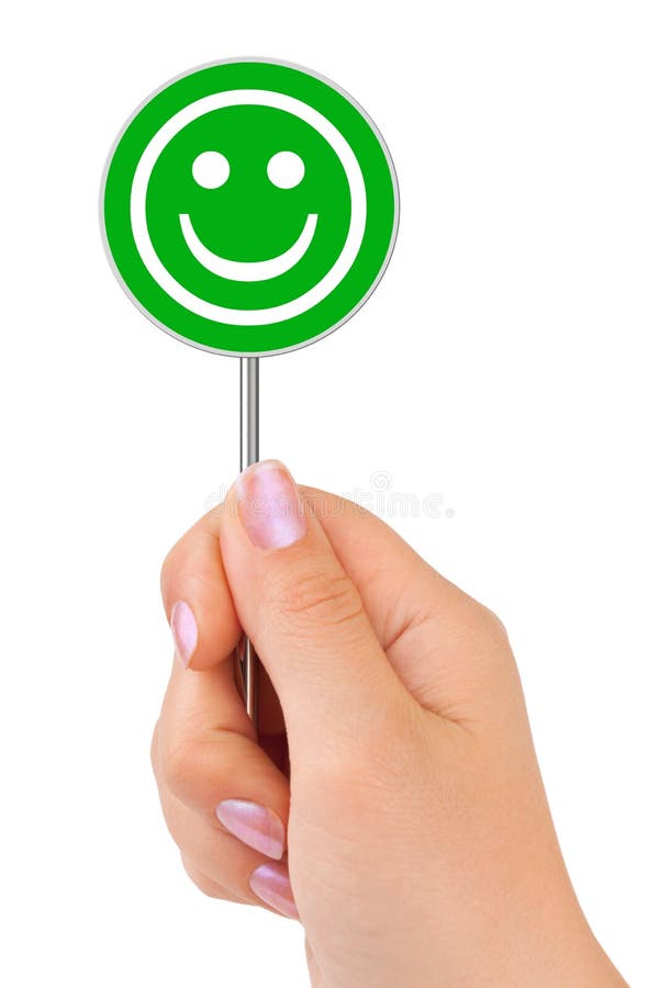 Smile sign in hand stock image. Image of feelings, icon - 11169655