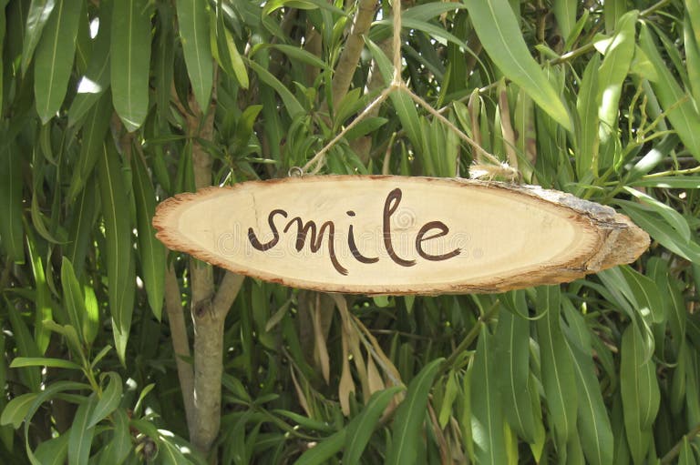 Smile Signboard Reminder stock photo. Image of branches - 11376748