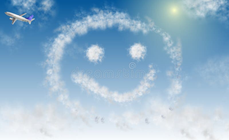 Smile on sky stock illustration. Illustration of concept - 26006526