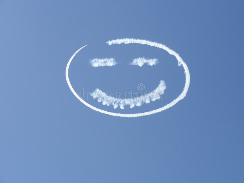 Smiley Face in the sky stock image. Image of writing, face - 2802375