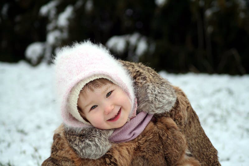 Smile in the snow stock photo. Image of snowy, happiness - 4627602