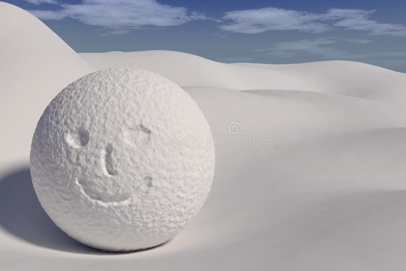 Smile snowball stock illustration. Illustration of snow - 80455864