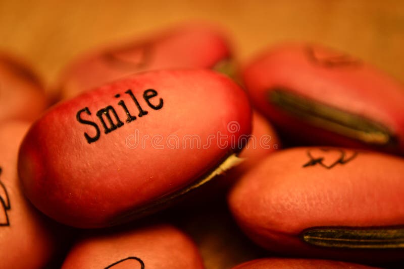 Smile seed stock photo. Image of natural, live, stamped - 46742190
