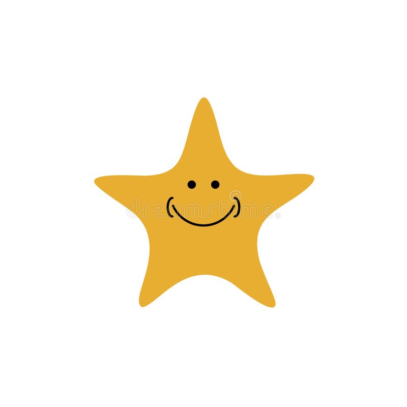 Smile Star Icon Logo - Vector Illustration Stock Vector - Illustration ...
