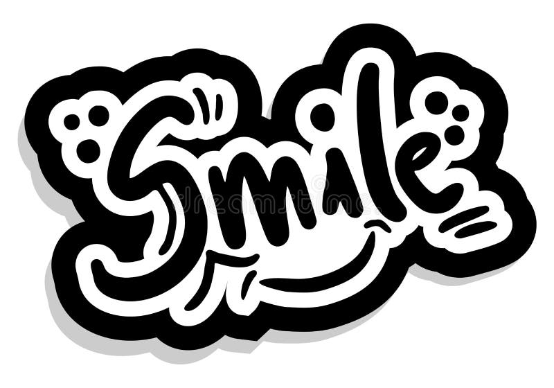 Smile sticker stock vector. Illustration of white, vector - 28097567