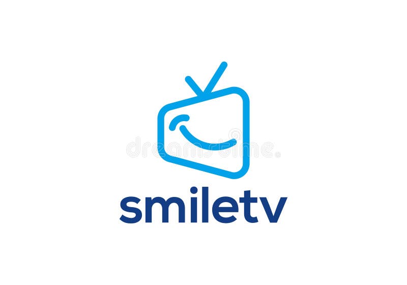 Smile Television Logo. Happy Kids Media Technology Vector Design Stock ...