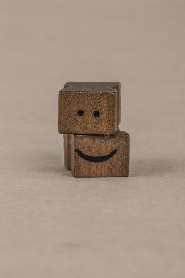 Smile Template with Cube Smiley Icon Stock Image - Image of emoticon ...