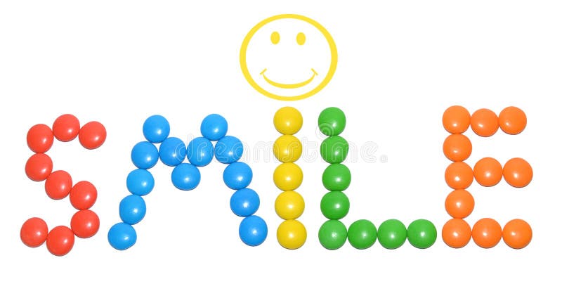 Smile text with smiley stock image. Image of sweet, sweets - 22236361