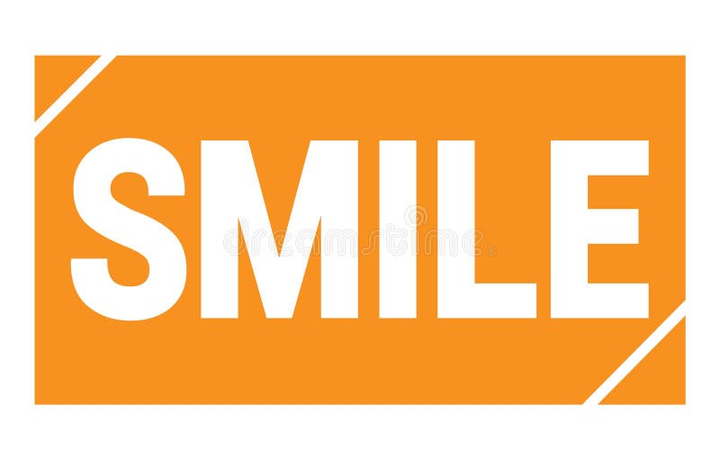 SMILE Text Written on Orange Stamp Sign Stock Illustration ...