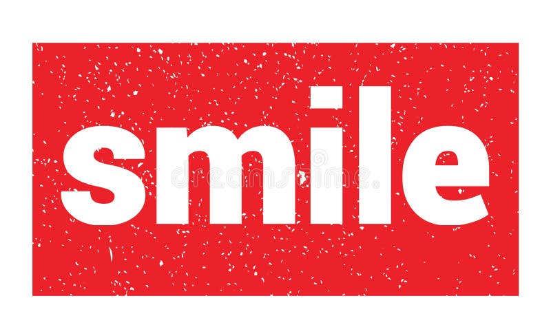 Smile Text Written on Red Stamp Sign Stock Illustration - Illustration ...