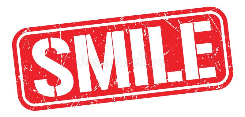 SMILE Text Written on Red Stamp Sign Stock Illustration - Illustration ...