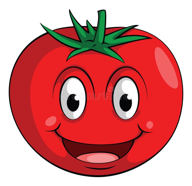 Smile Tomato stock vector. Illustration of cute, vegetable - 47880369