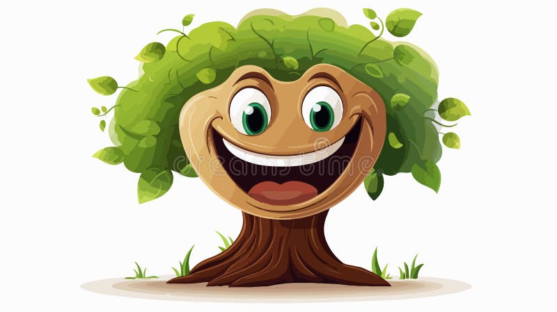 Smile Tree Vector Cartoon Vector Illustration Stock Illustration ...
