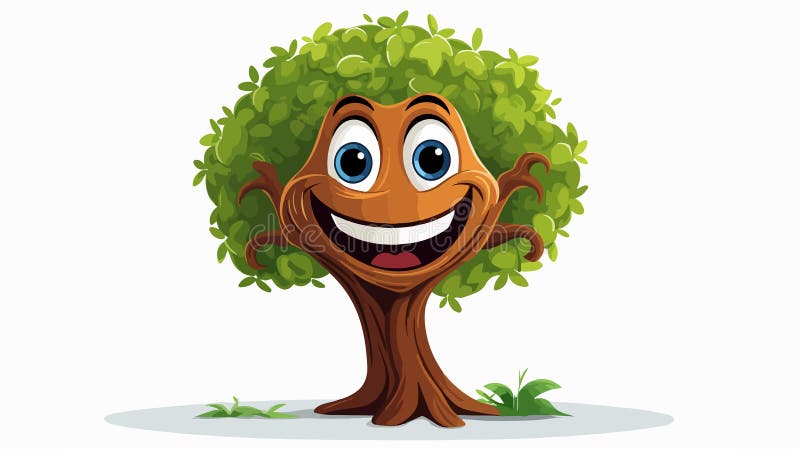 Smile Tree Vector Cartoon Vector Illustration Stock Illustration ...